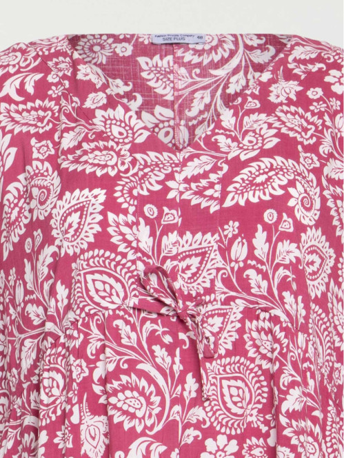 Robe longue fleurie grande taille femme