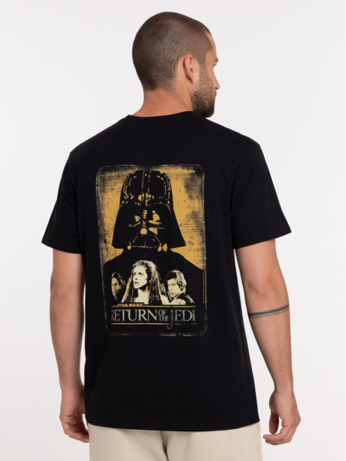 T-shirt noir Star Wars imprimé dos homme