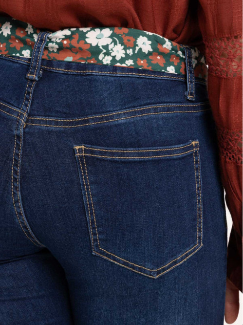 Jean bootcut brut ceinturé femme