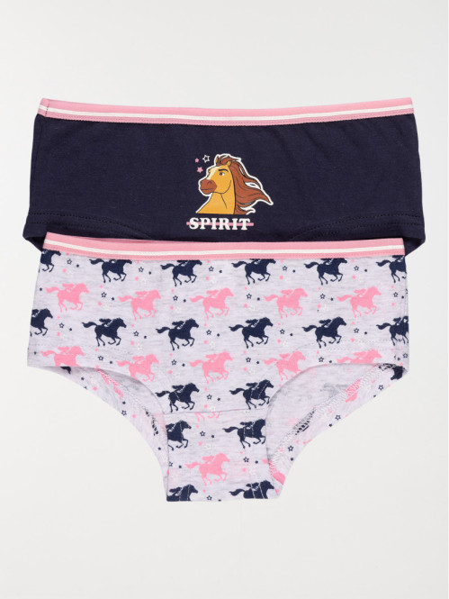 Lot de 2 boxers Spirit fille