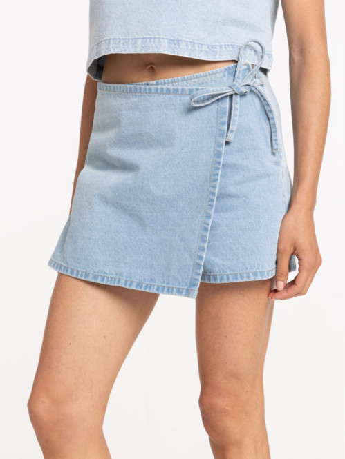 Jupe-short denim femme