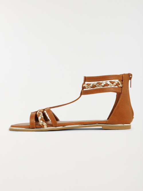 Sandales montantes plates femme (36-41)