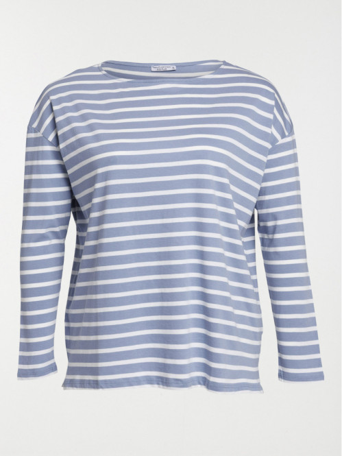 Tee-shirt rayé grande taille femme