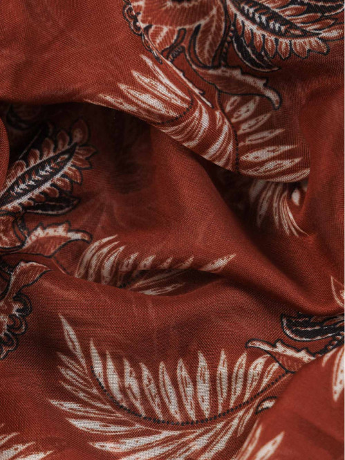 Foulard motif végétal femme