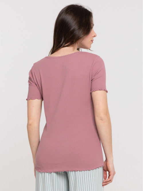 Haut de pyjama mauve femme