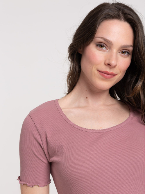 Haut de pyjama mauve femme