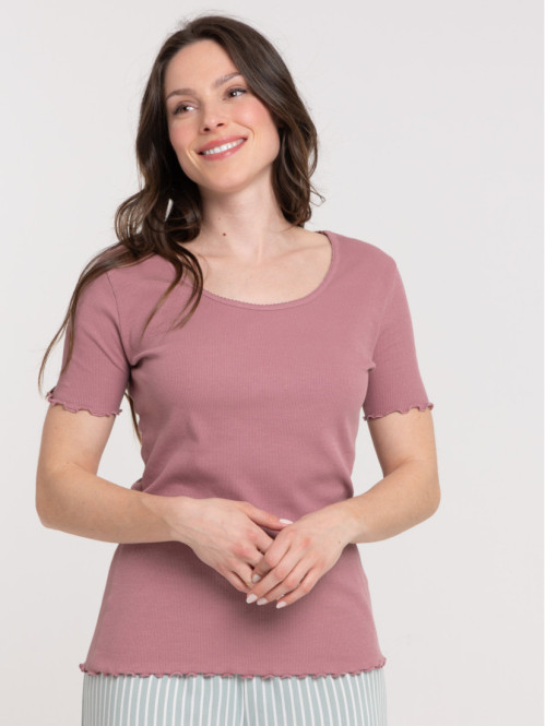 Haut de pyjama mauve femme