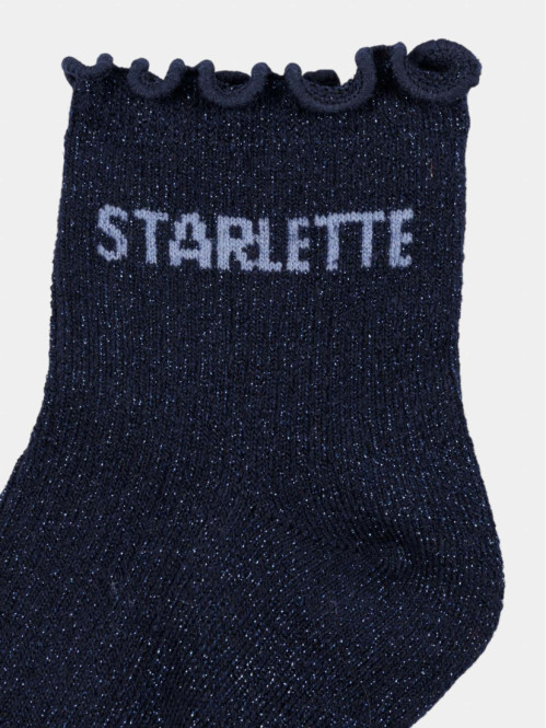 Lot 3 paires chaussettes à message fille